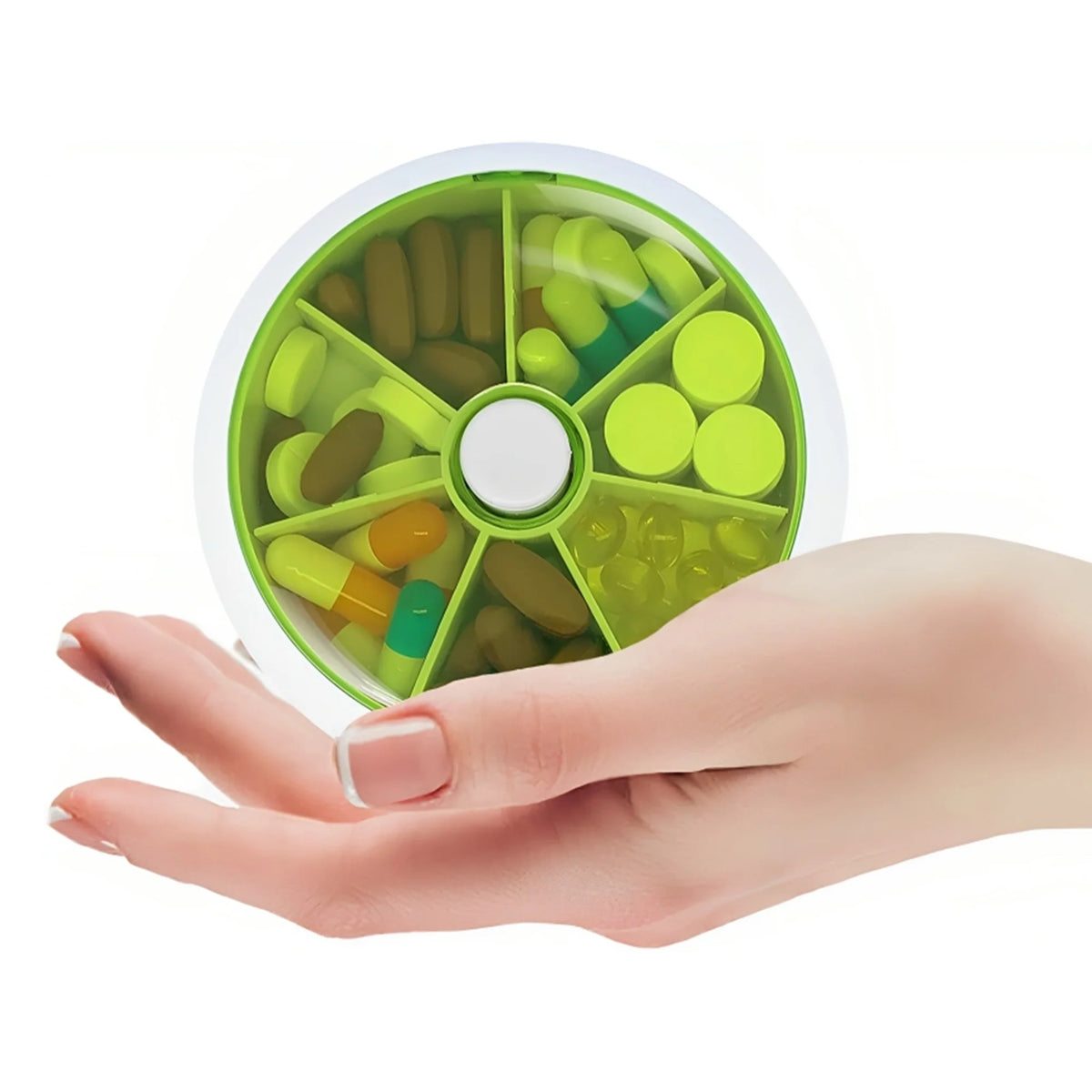 Buy 1 Get 1 Free Rotating Pill Box Medicine Storage Organizer – Trendly.pk