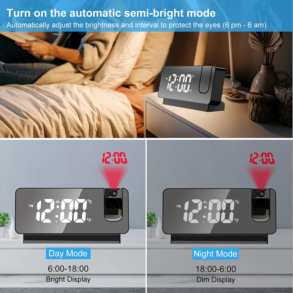 LED Digital Projection Alarm Clock Electronic Alarm – Trendly.pk